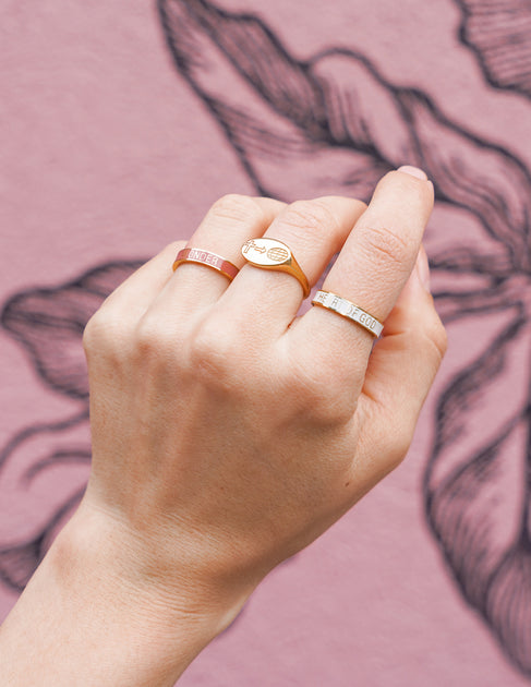 Mauve Enamel Wonder Ring | Christian Rings | Elevated Faith