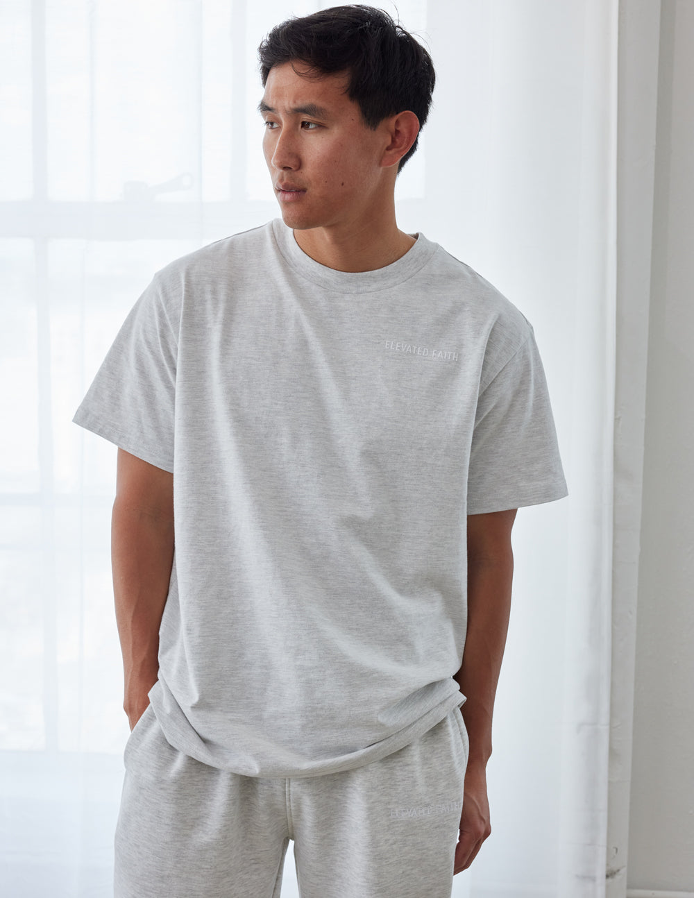 Basics Cloud Grey Unisex Tee | Christian T-Shirts | Elevated Faith