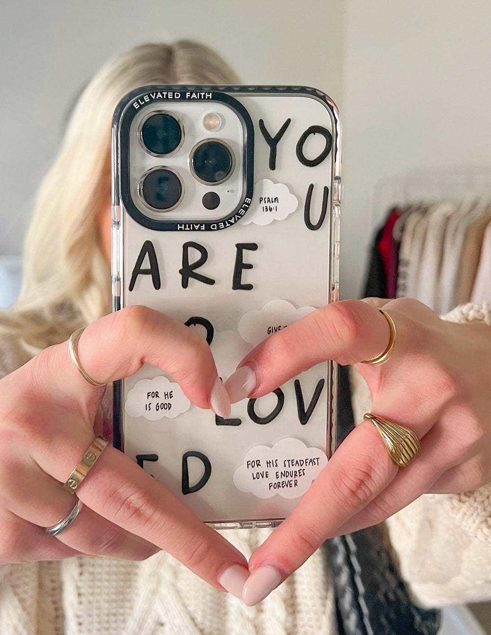Black You Are So Loved Phone Case | Elevated Faith