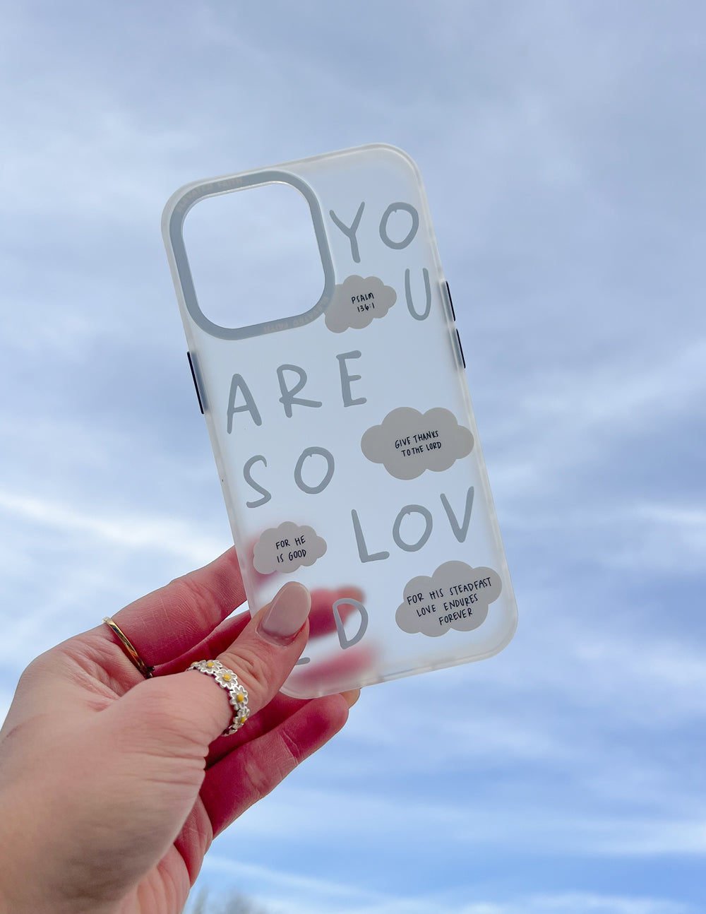 Blue You Are So Loved Frosted Phone Case | Elevated Faith