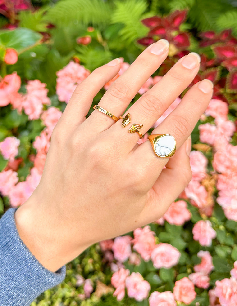 Howlite Stone Ring | Christian Rings | Elevated Faith