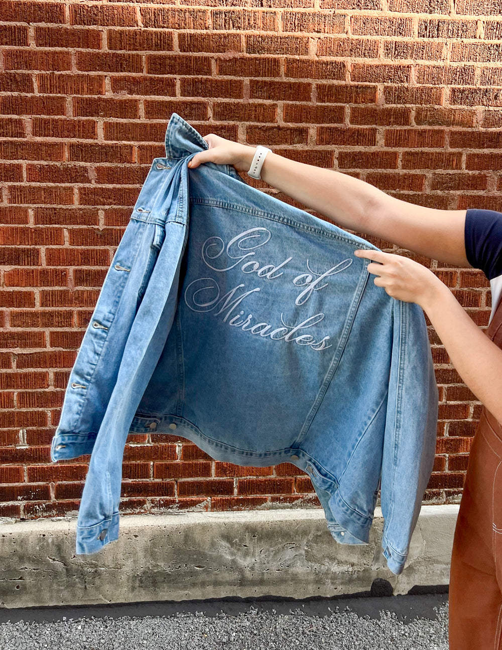 God of Miracles Denim Jacket | Trucker Jacket | Elevated Faith