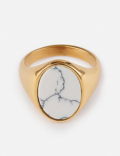 Howlite Stone Ring | Christian Rings | Elevated Faith