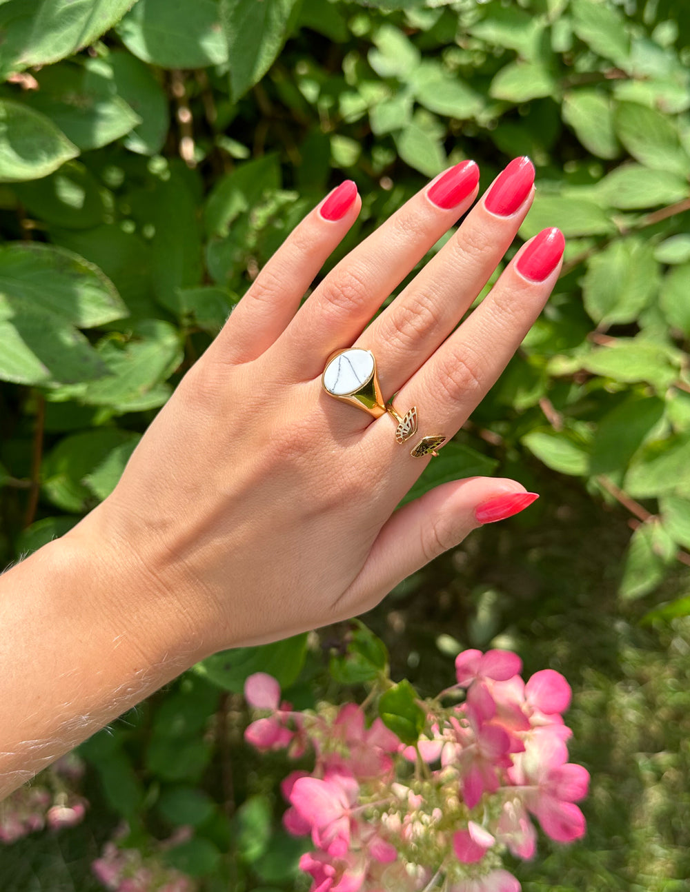 Howlite Stone Ring | Christian Rings | Elevated Faith