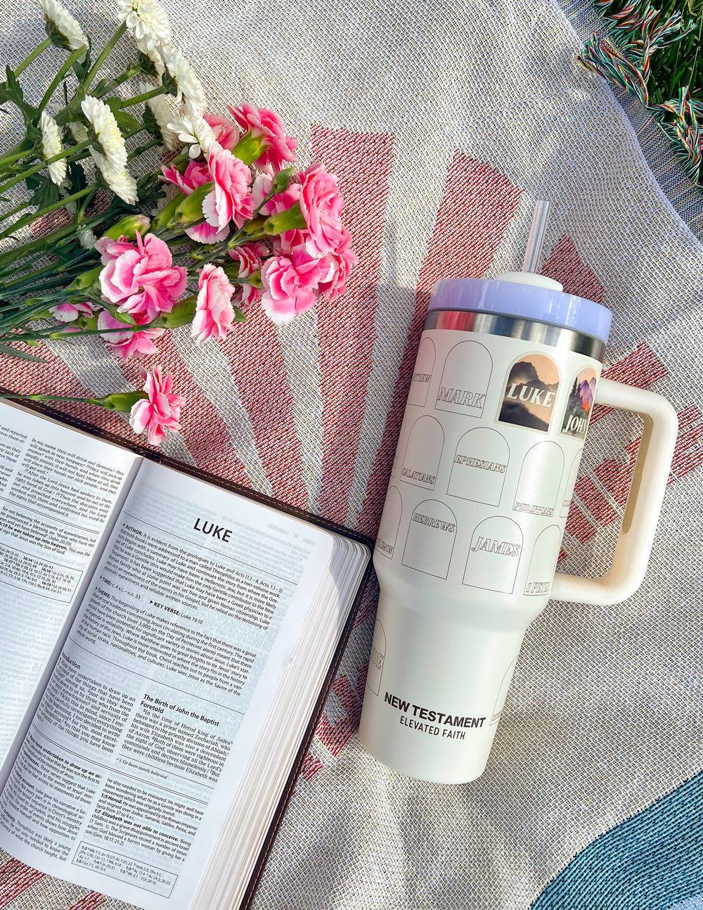 NT Bible Checklist 40 oz Tumbler | Elevated Faith