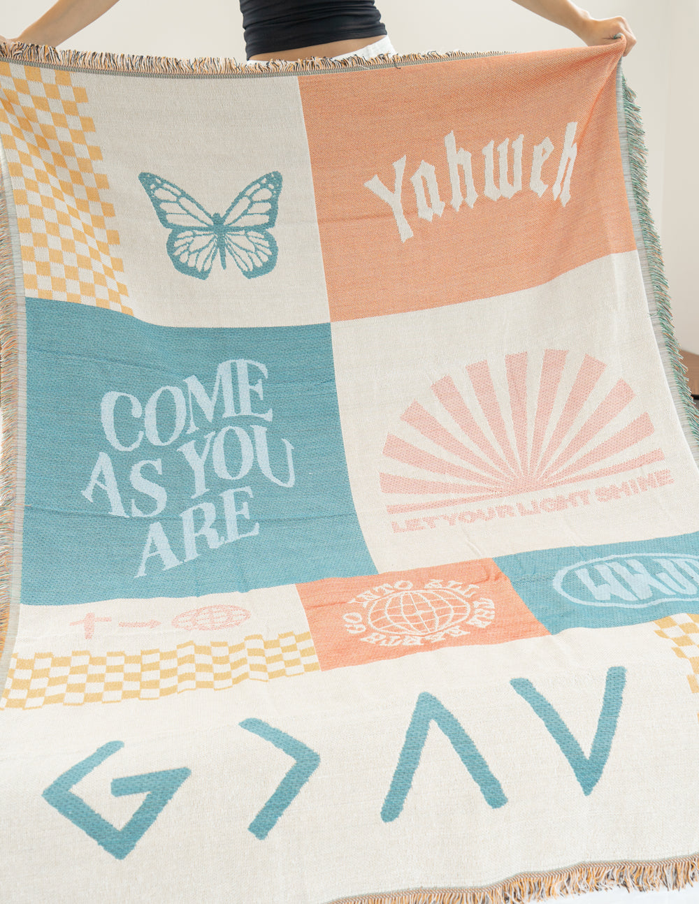 Patchwork Throw Blanket | Christian Throw Blankets | Elevated Faith