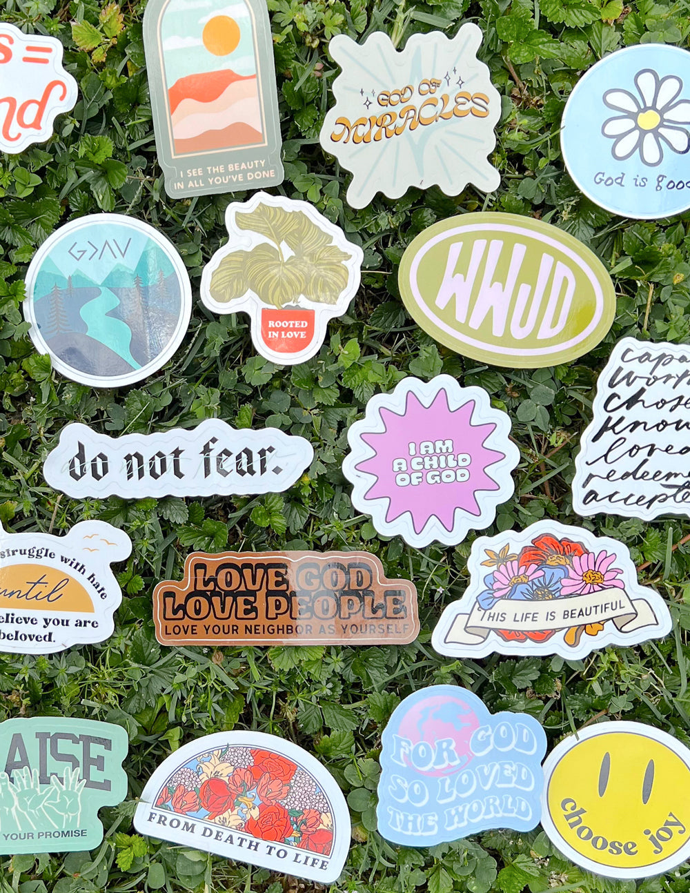 50 Random Stickers | Hydroflask Stickers | Elevated Faith