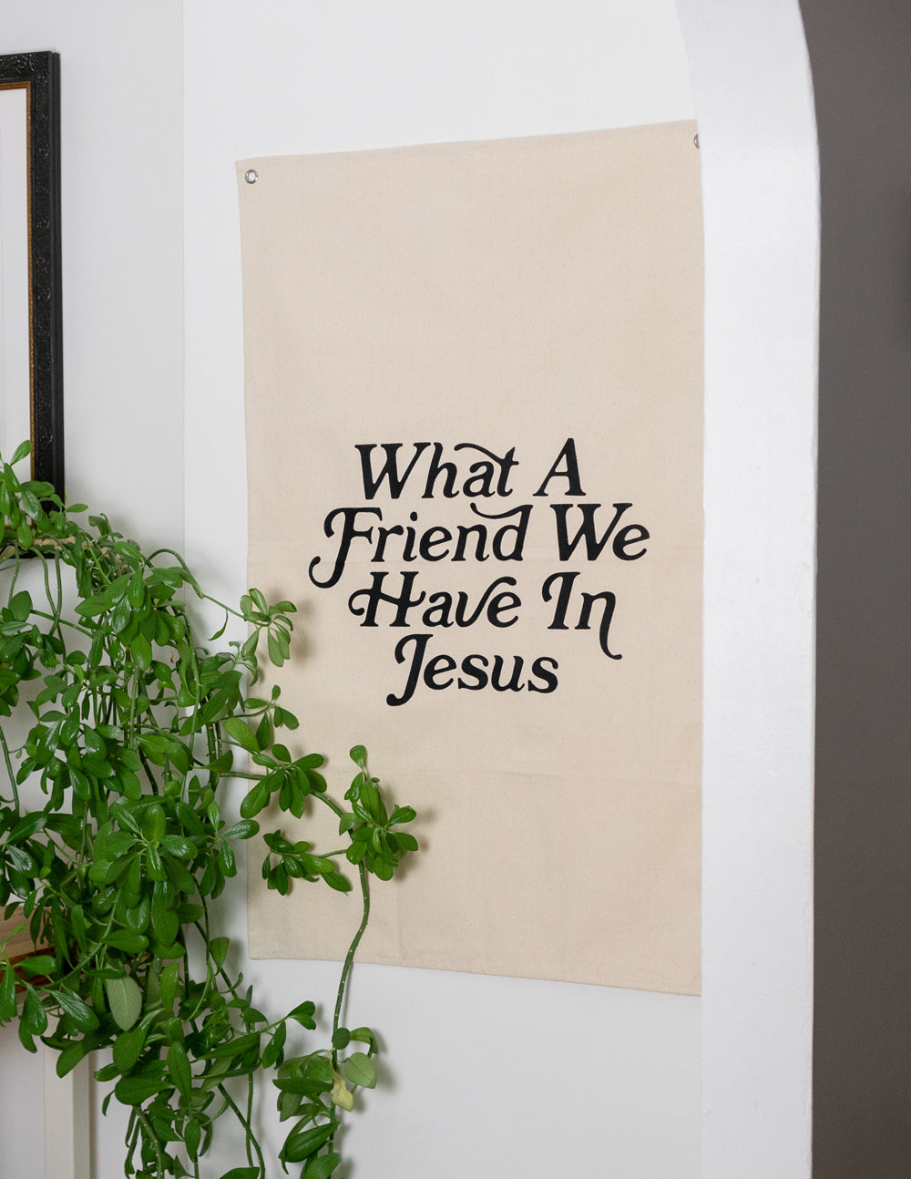 What a Friend in Jesus Tapestry | Christian Home Decor | Elevated Faith