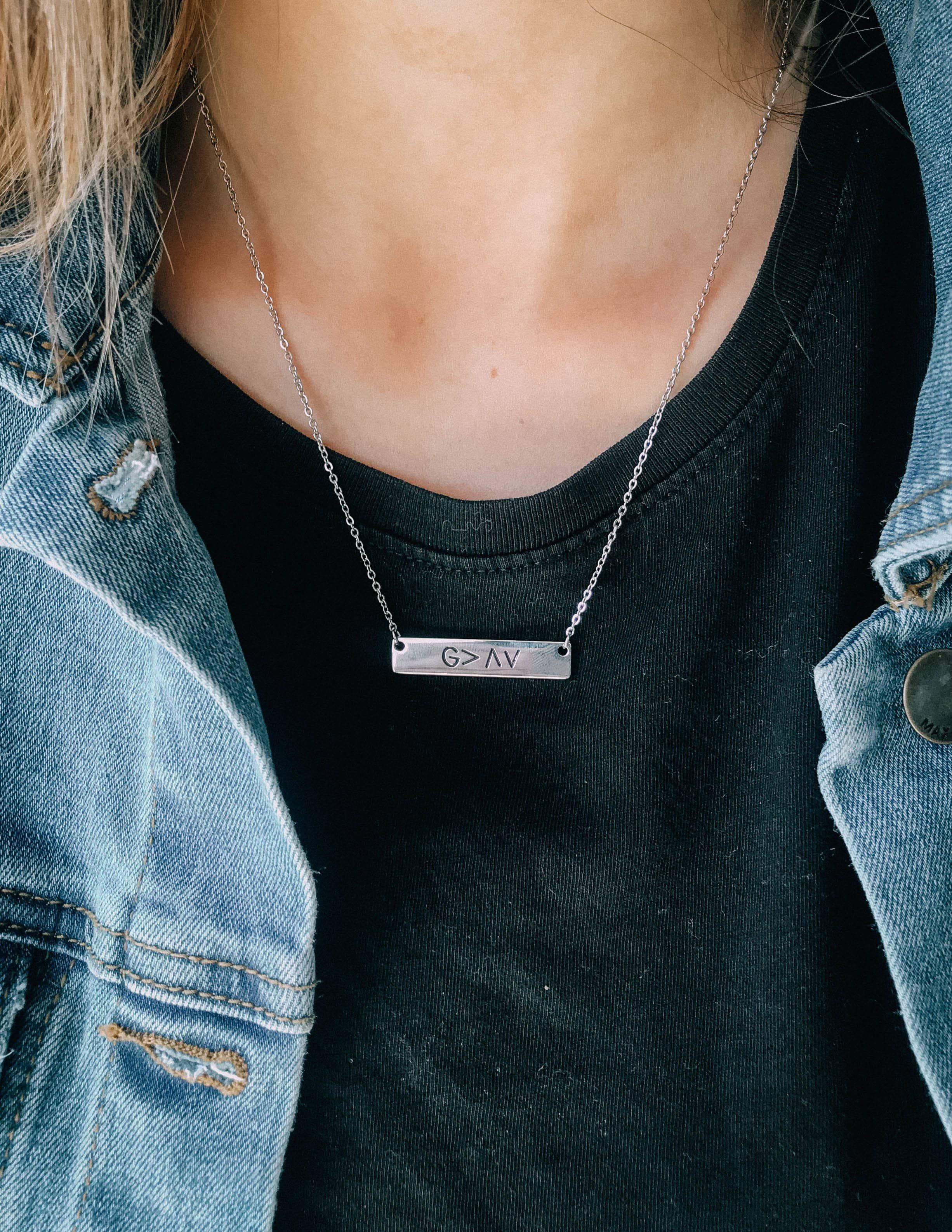 God is Greater than the Highs and Lows Necklace | Elevated Faith