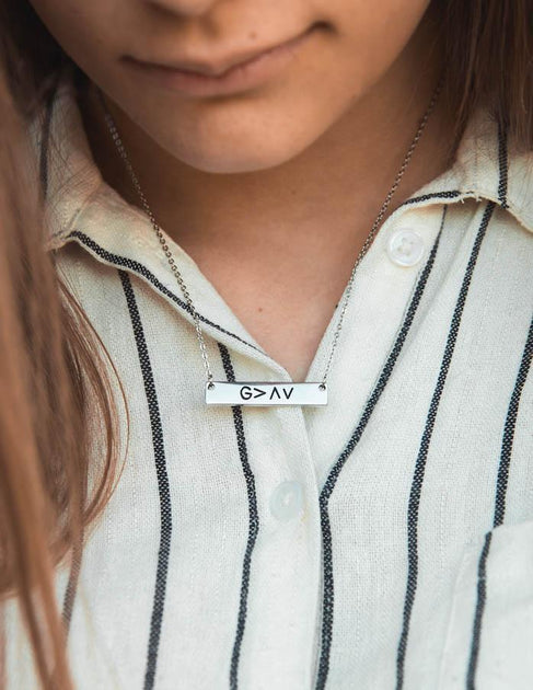 God is Greater than the Highs and Lows Necklace | Elevated Faith