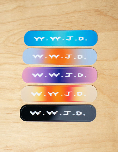 WWJD Gradient Sticker Pack | Christian Stickers | Elevated Faith